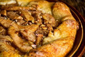 Rustic Spiced Pear Pie with Almond Whipped Cream