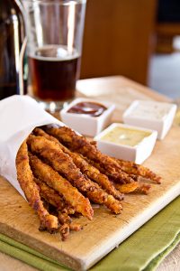 Crispy Chicken Stix With 3 Dipping Sauces