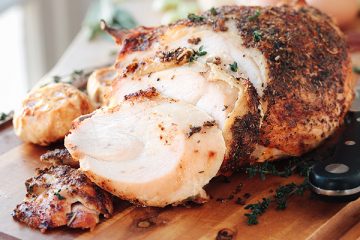 Baked Turkey Breast with Roasted Garlic | The Cozy Apron