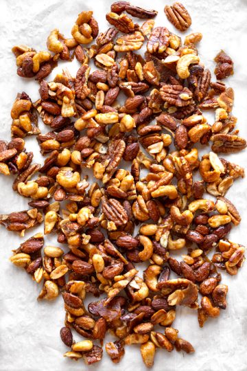 Buttered Toffee Candied Nuts - The Cozy Apron