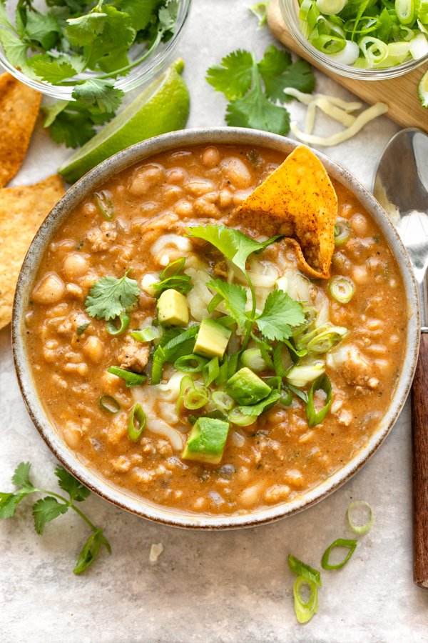 White Bean Turkey Chili | The Cozy Apron