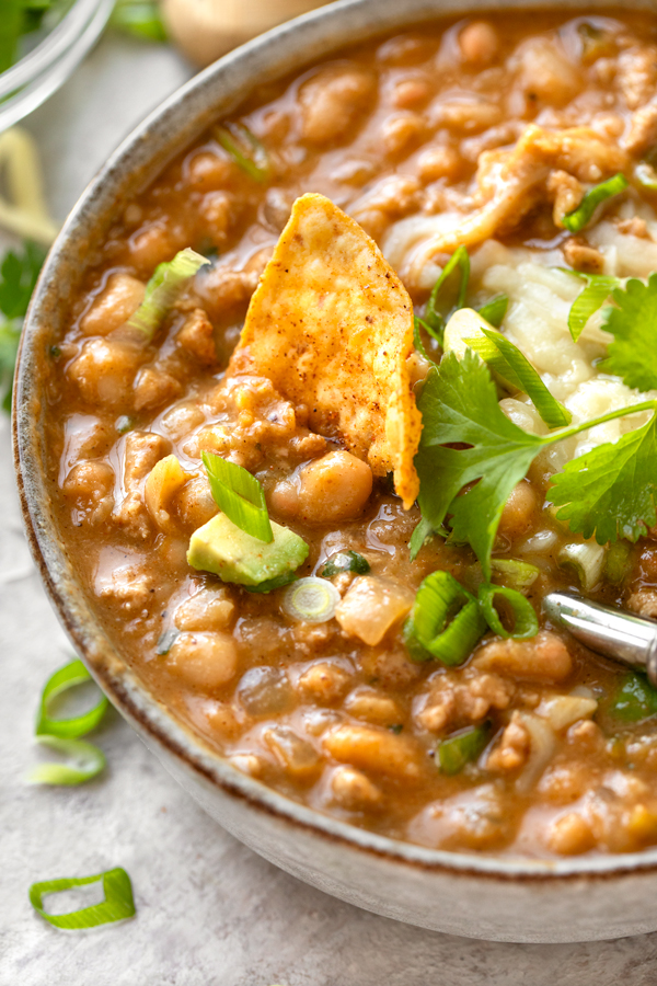 White Bean Turkey Chili | The Cozy Apron